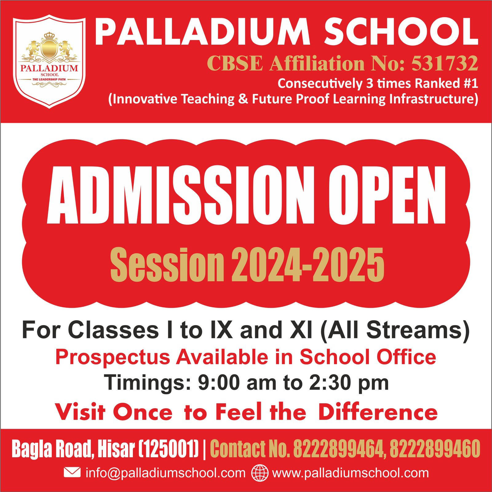 Welcome to Palladium School Hisar