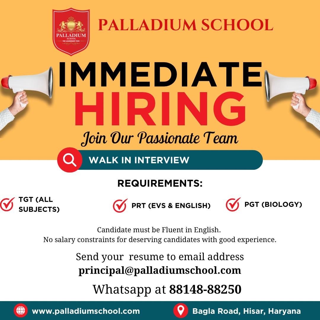 Welcome to Palladium School Hisar